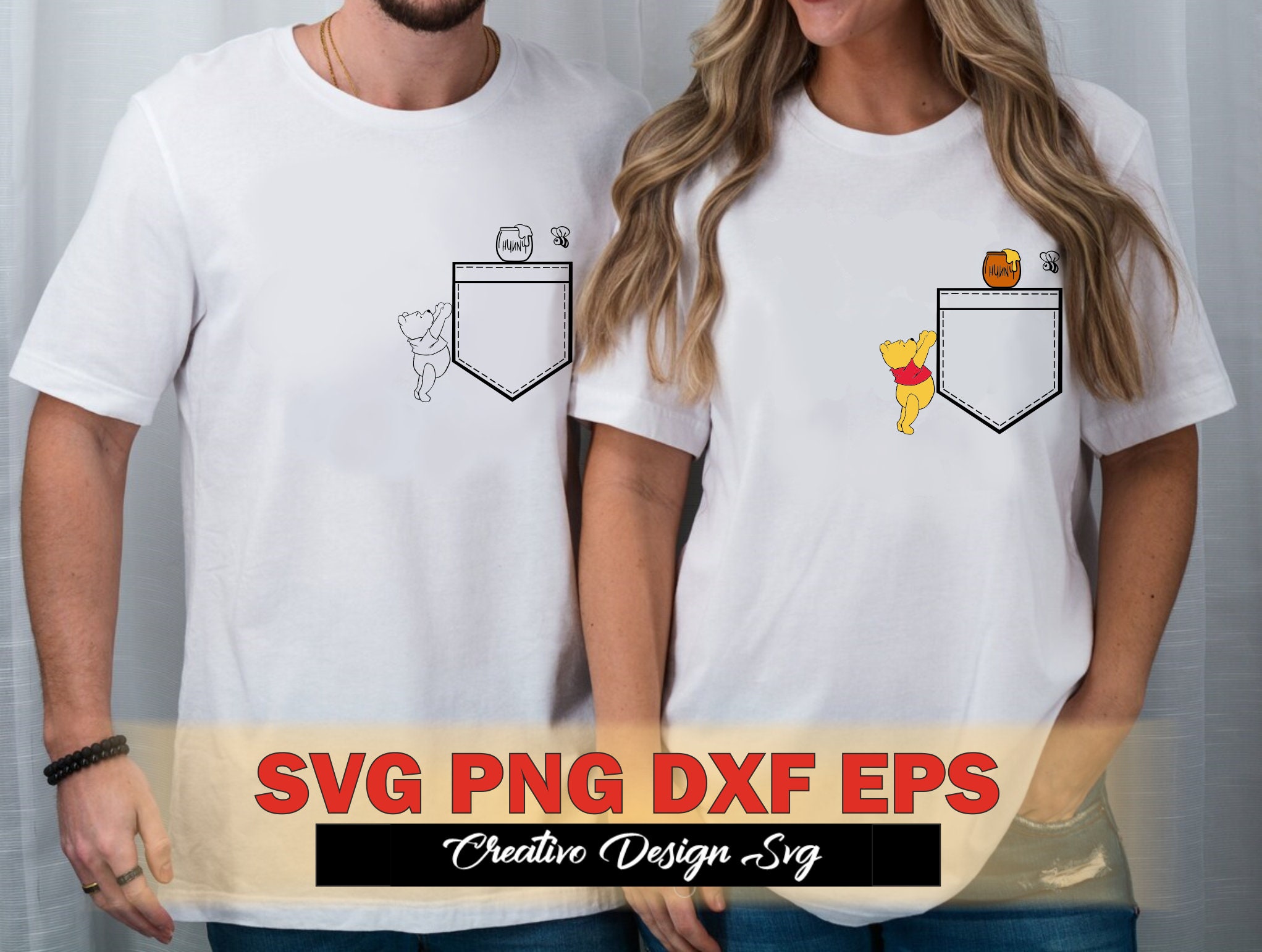 Winniethe Pooh Pocket Svg Png Dxf Eps Pooh Pocket Svg Disneyworld Svg ...