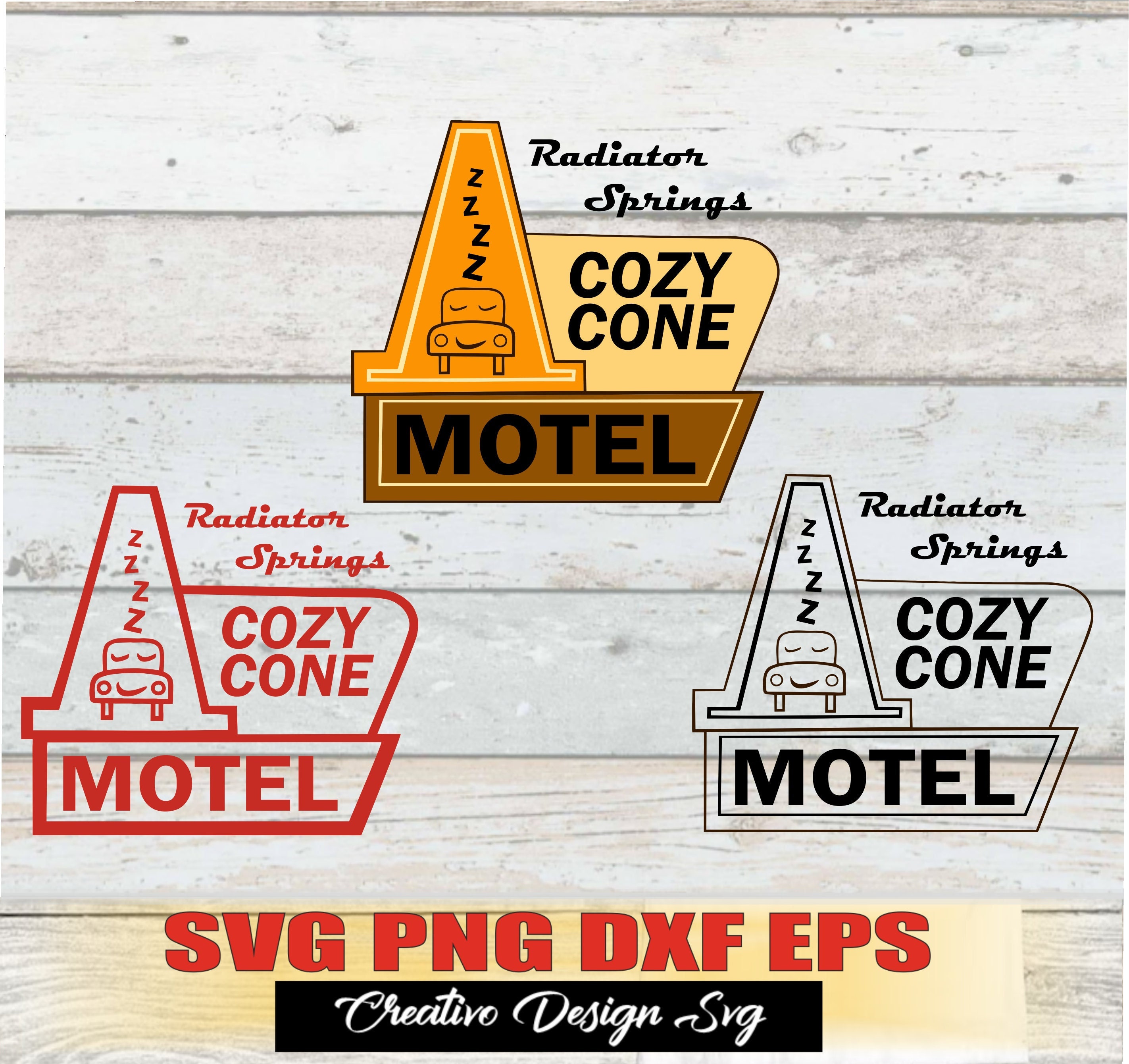 Cozy Cone Motel Cars Bundle Svg Png Dxf Eps Doc Hudson Svg Mcqueen Svg ...