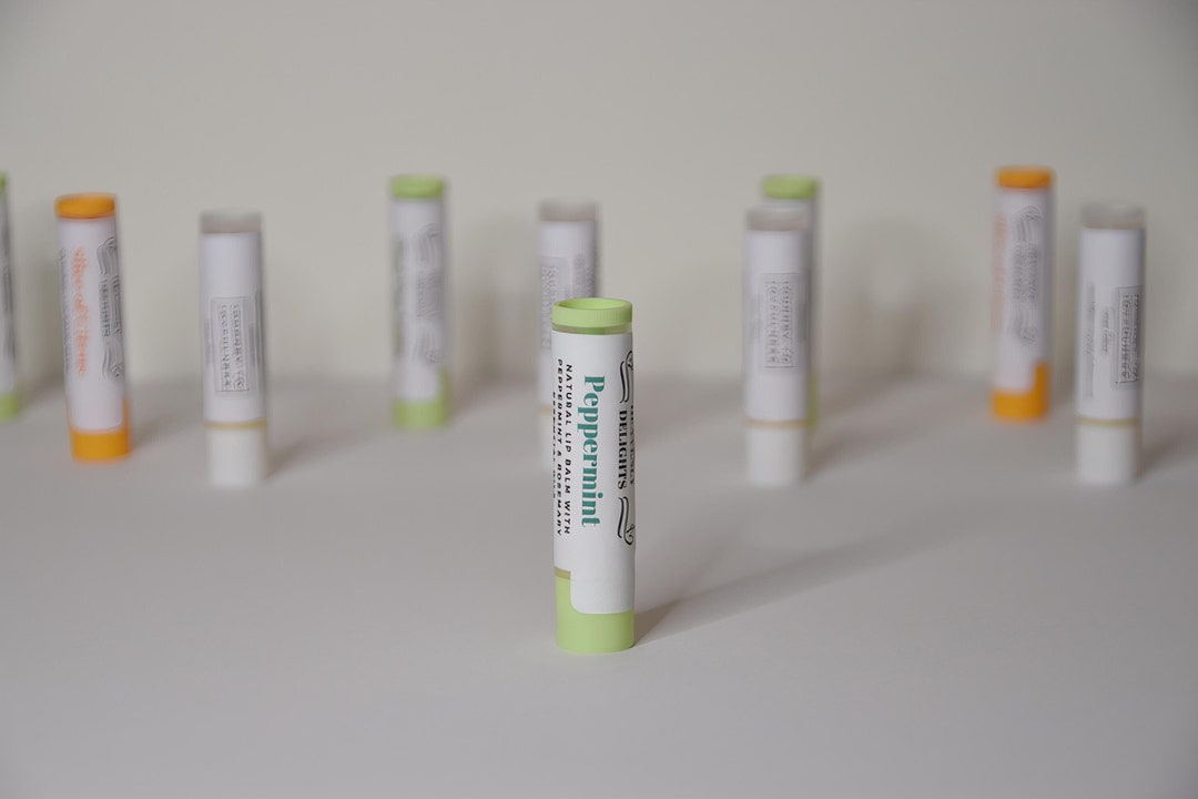 Natural Lip Balm, Peppermint Scent, Chapstick - Etsy