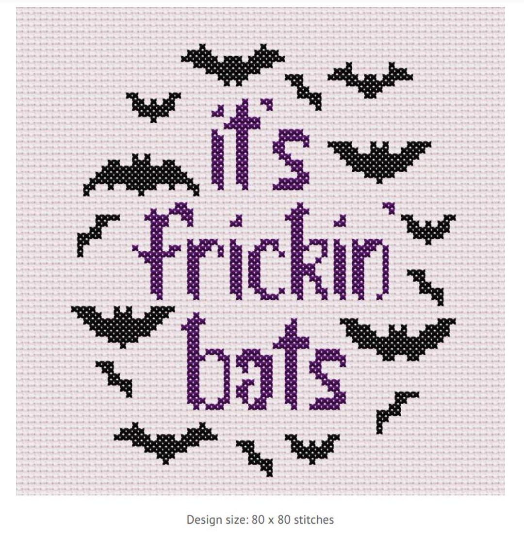 Frickin' Bats Cross Stitch Pattern Pdf - Etsy