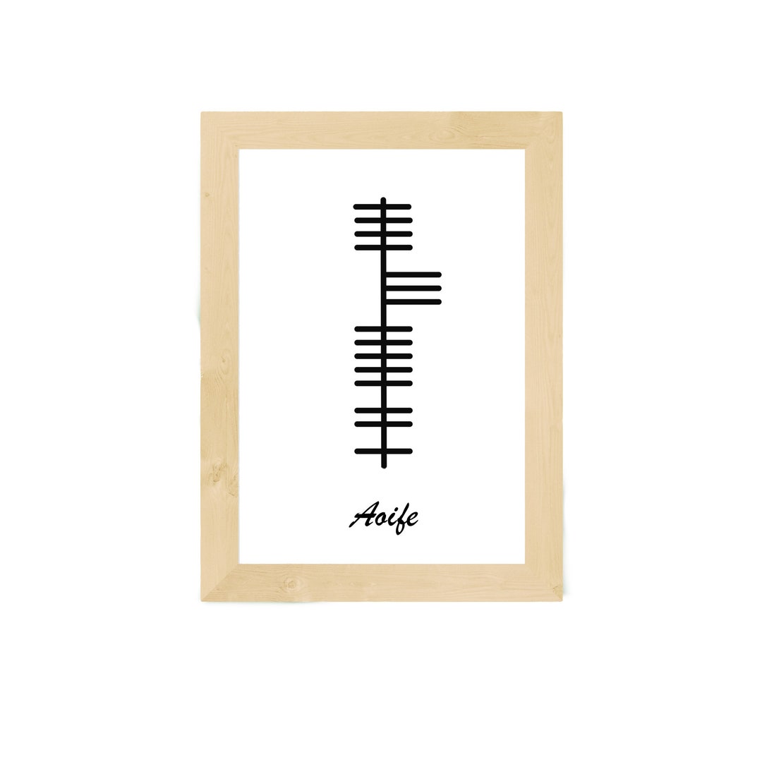 Irish Ogham Custom Name Prints - Etsy