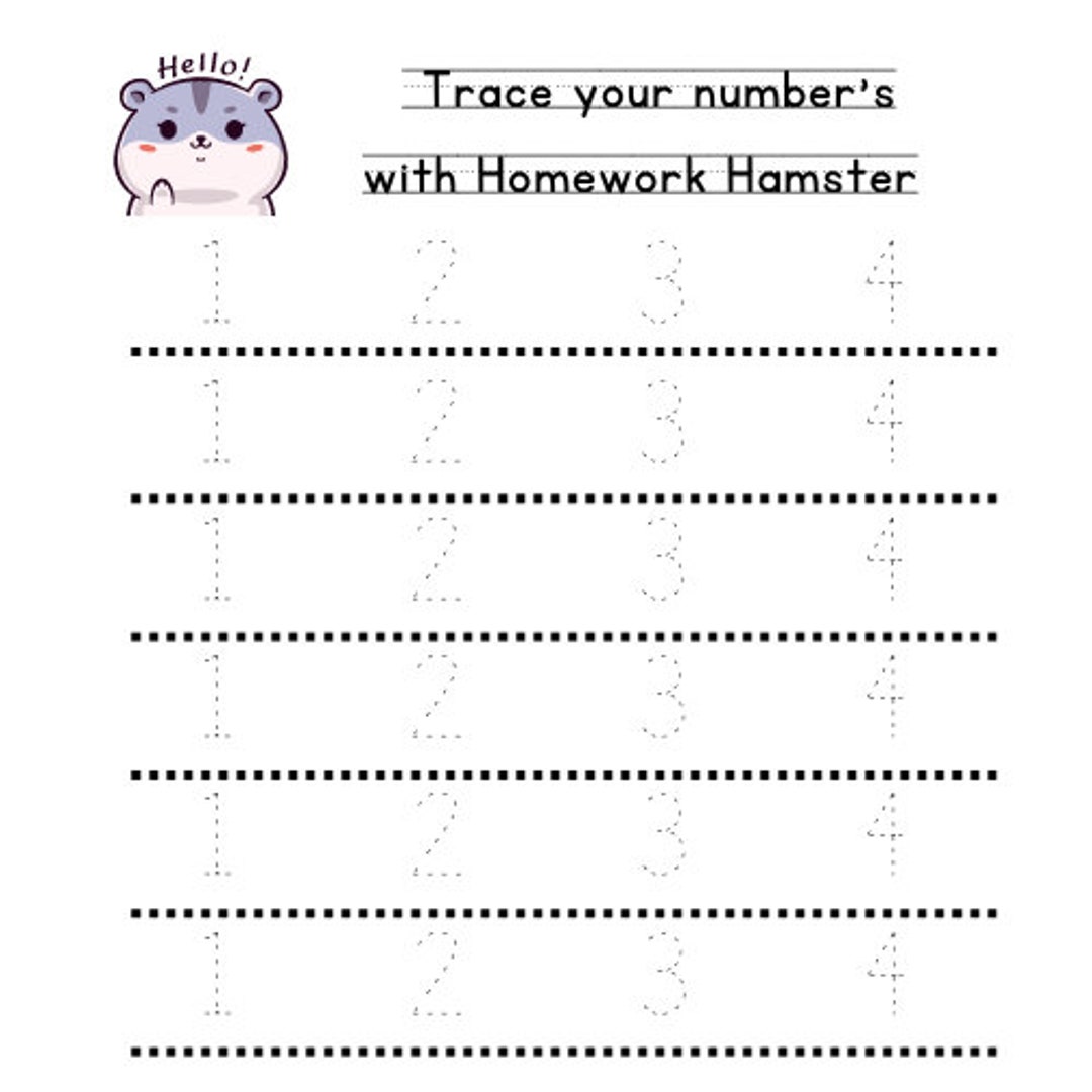 3 Printable Beginning Numbers Worksheets for Kindergarten Preschool ...