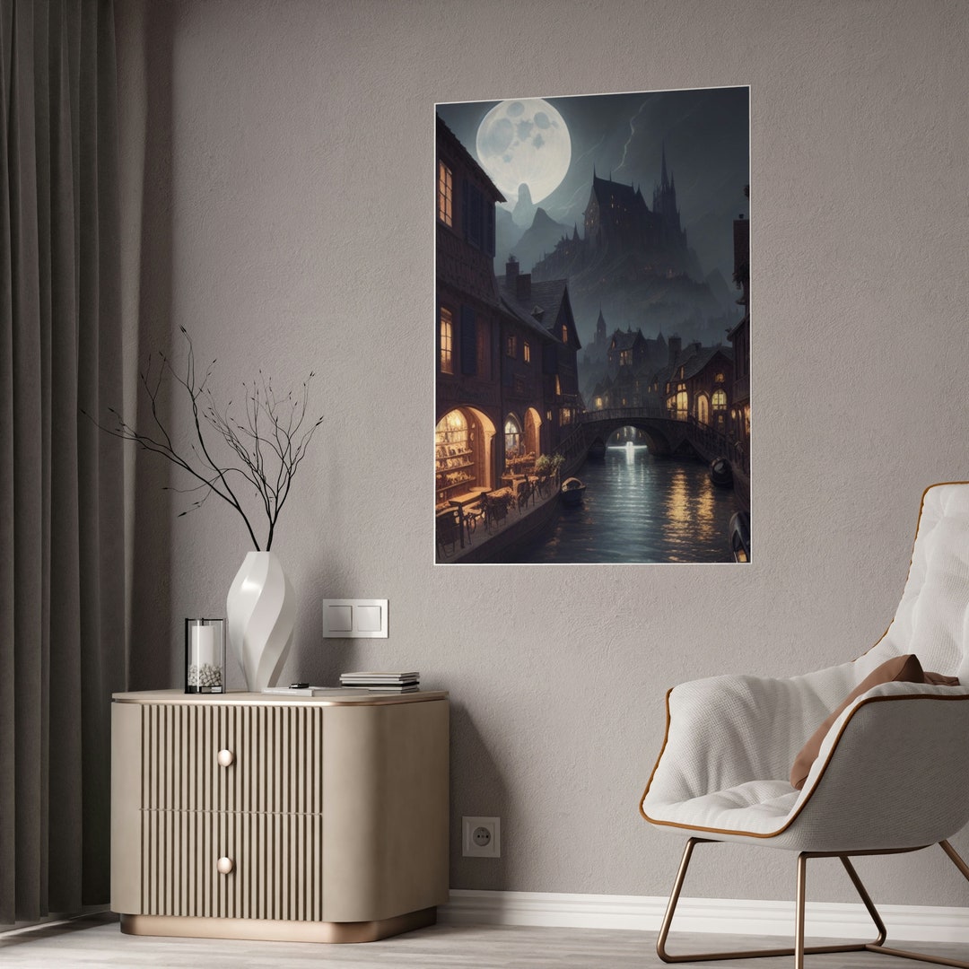Moonlight City Gloss Posters - Etsy