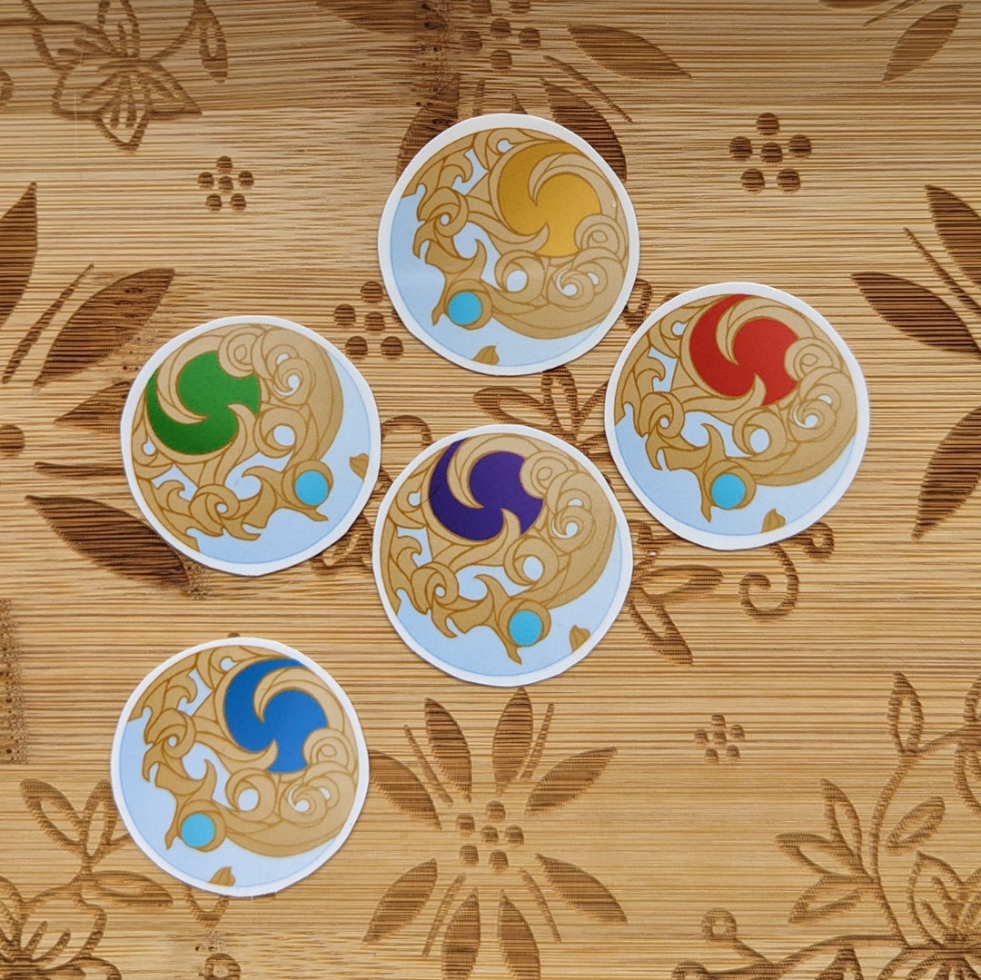 FFXIV Sticker Final Fantasy 14 Sticker Set of 5 Materia Sticker - Etsy