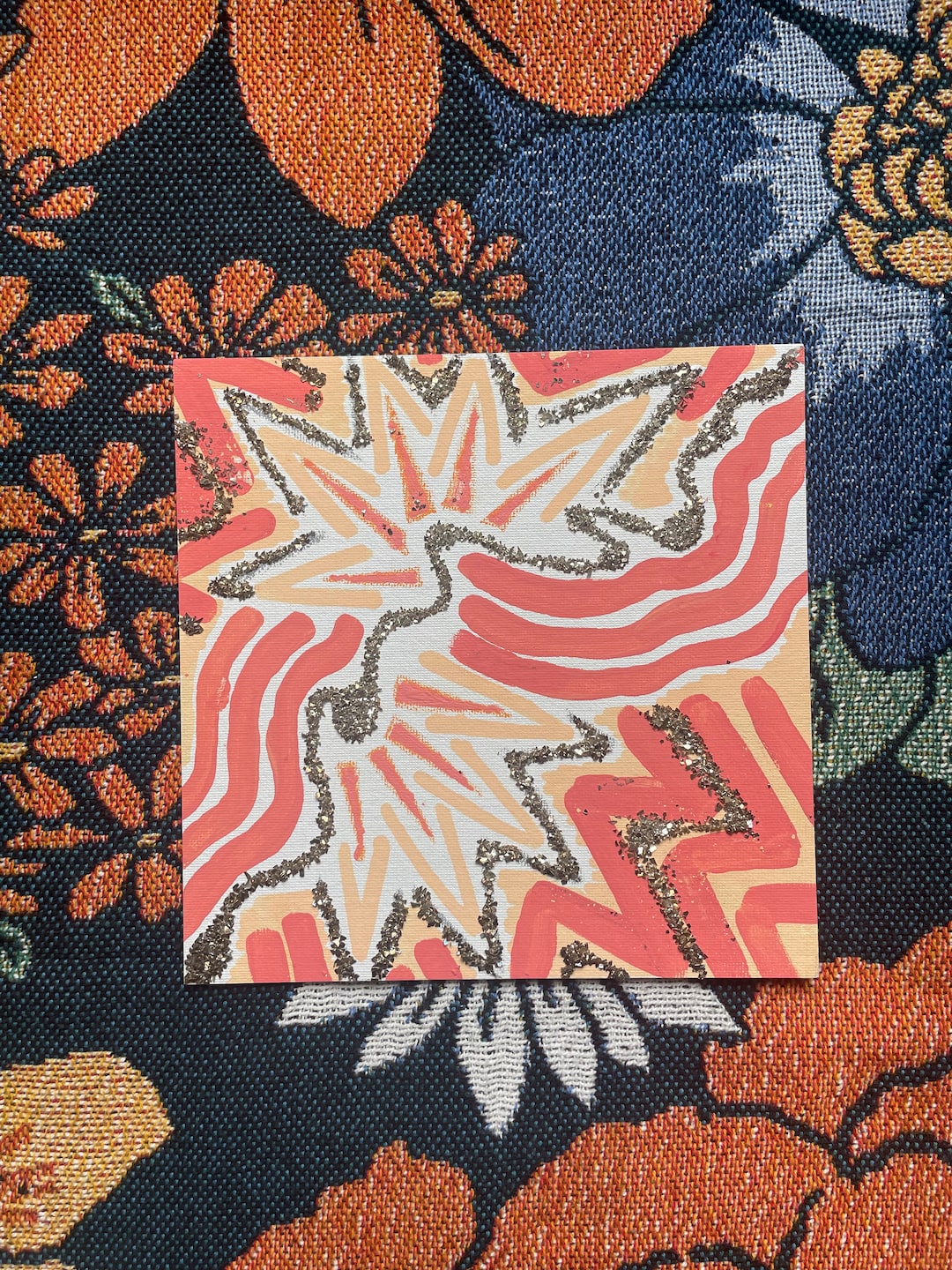 Mixed Media Textured Art: Sunburst - Etsy