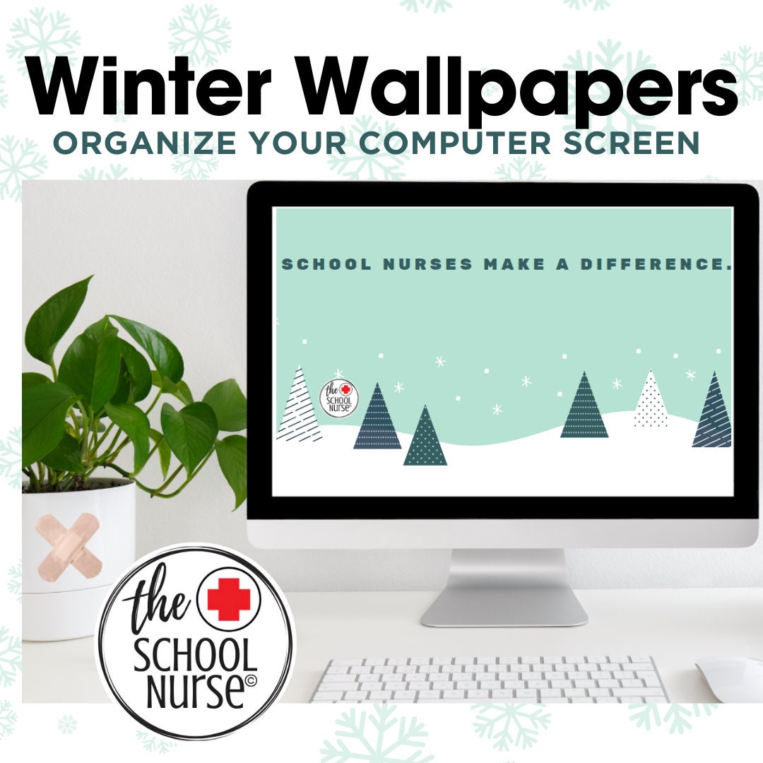 School Nurse Computer Wallpapers for Winter Set of 12 - Etsy