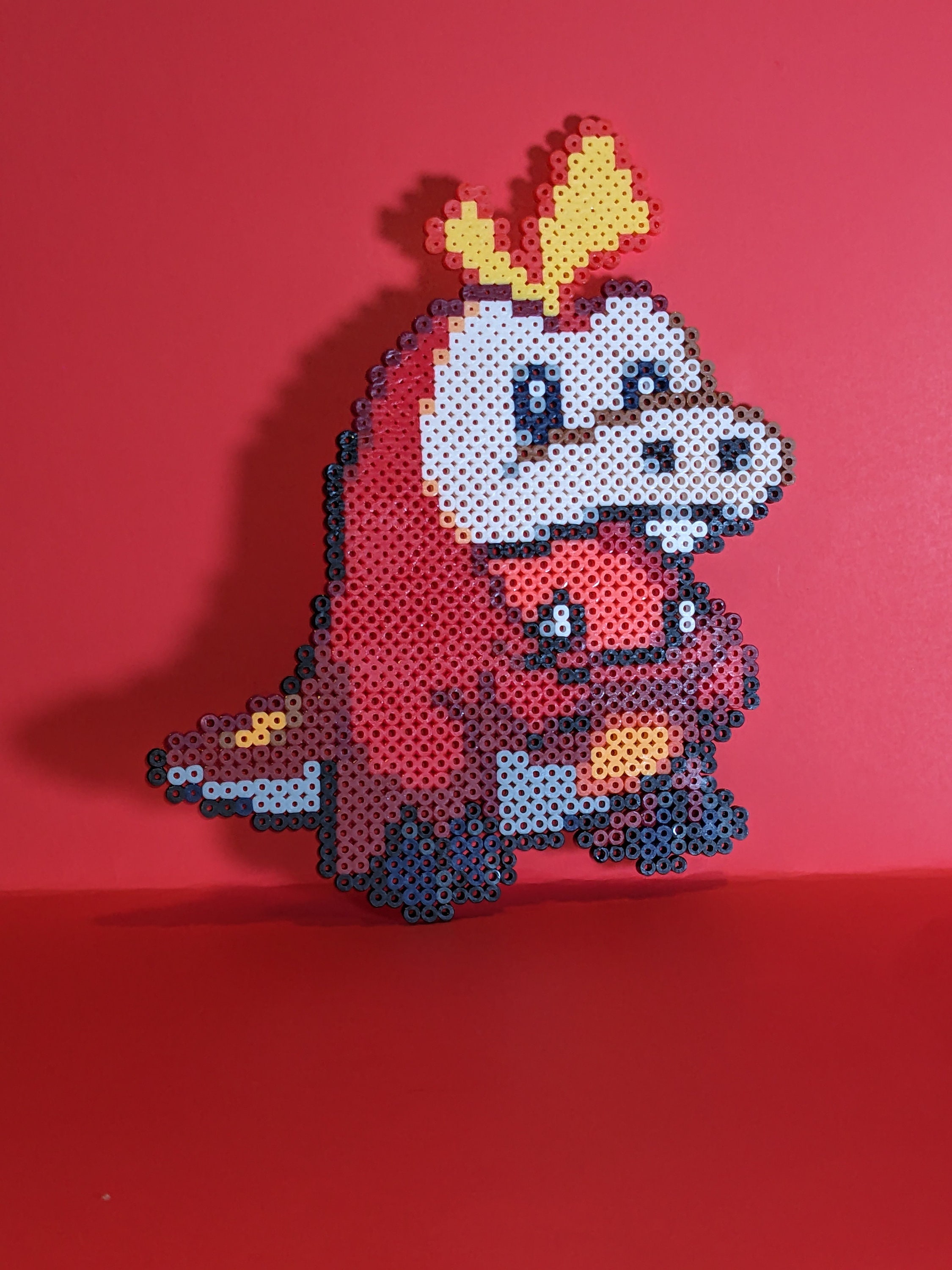 Fuecoco Pokemon Gift Perler Bead Art 8 Bit Pixel Decoration, Handmade ...