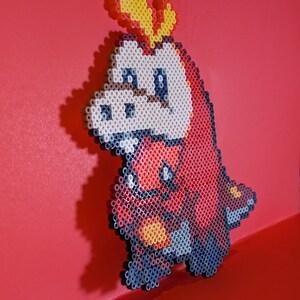 Fuecoco Pokemon Gift Perler Bead Art 8 Bit Pixel Decoration, Handmade ...