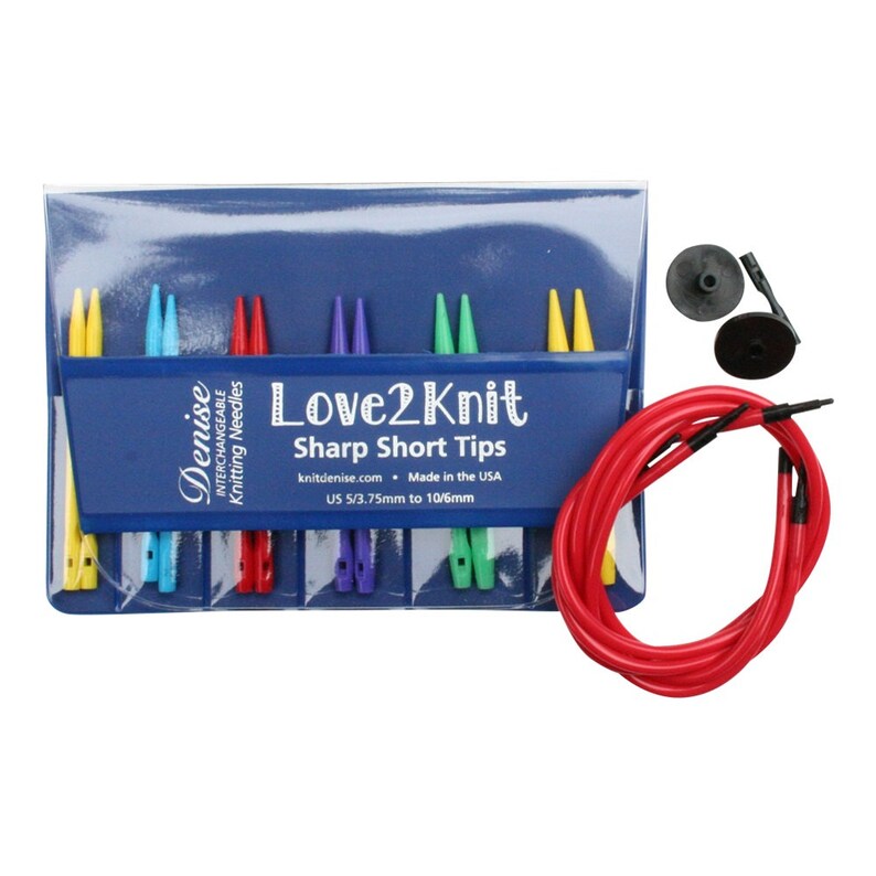 Love2knit Sharp Short Tip Interchangeable Knitting Needle Set by Denise ...