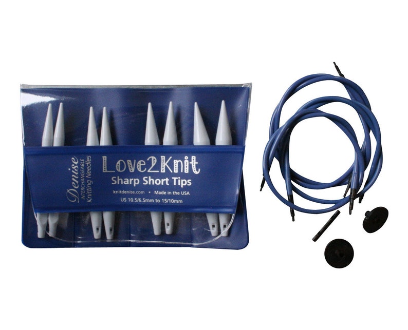 Love2knit Sharp Short Tip Interchangeable Knitting Needle Set by Denise ...