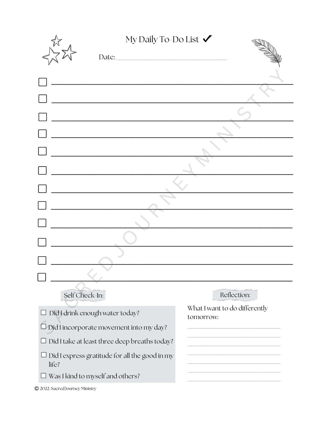 Daily To-do List PDF Printable - Etsy