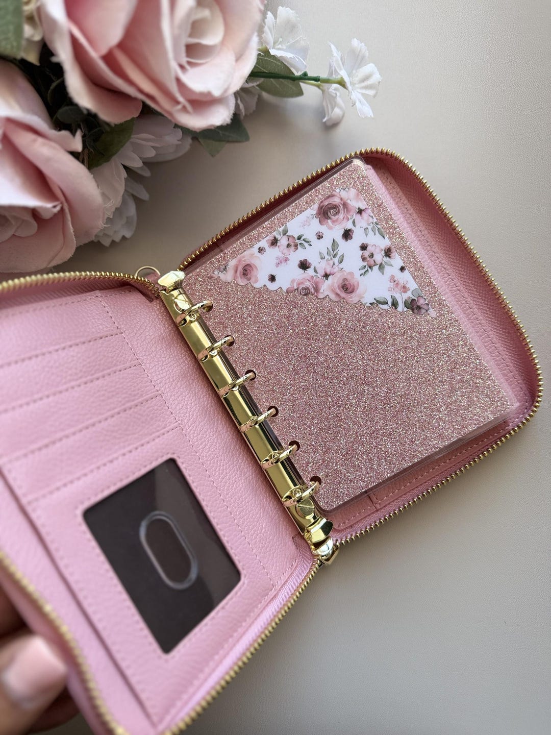 Pink Glitter Floral Dashboard | Budget Binder Dashboard |cash Envelopes ...