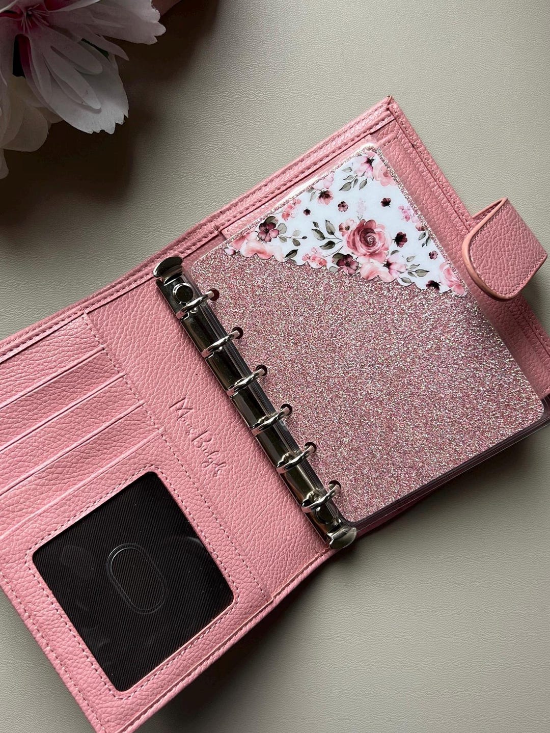 Pink Glitter Floral Dashboard | Budget Binder Dashboard |cash Envelopes ...