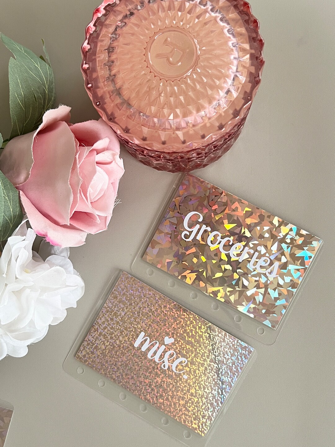 Pink Holographic Envelopes | Pink Envelopes | Cash Stuffing | A7 Hole ...