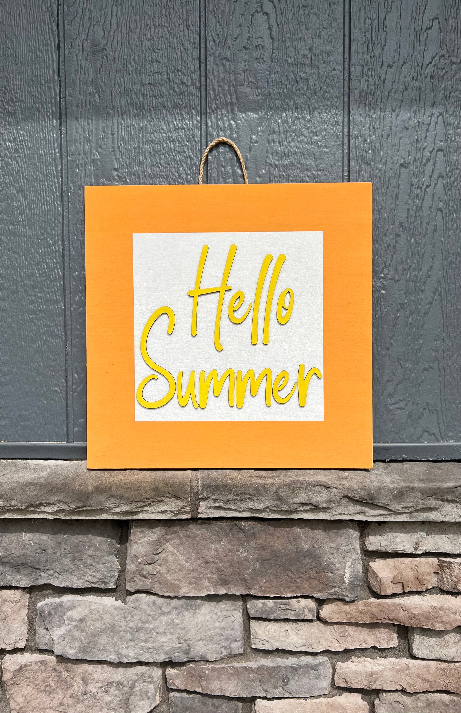 Front Porch Wreath Orange Welcome Sign Front Door Hanger - Etsy