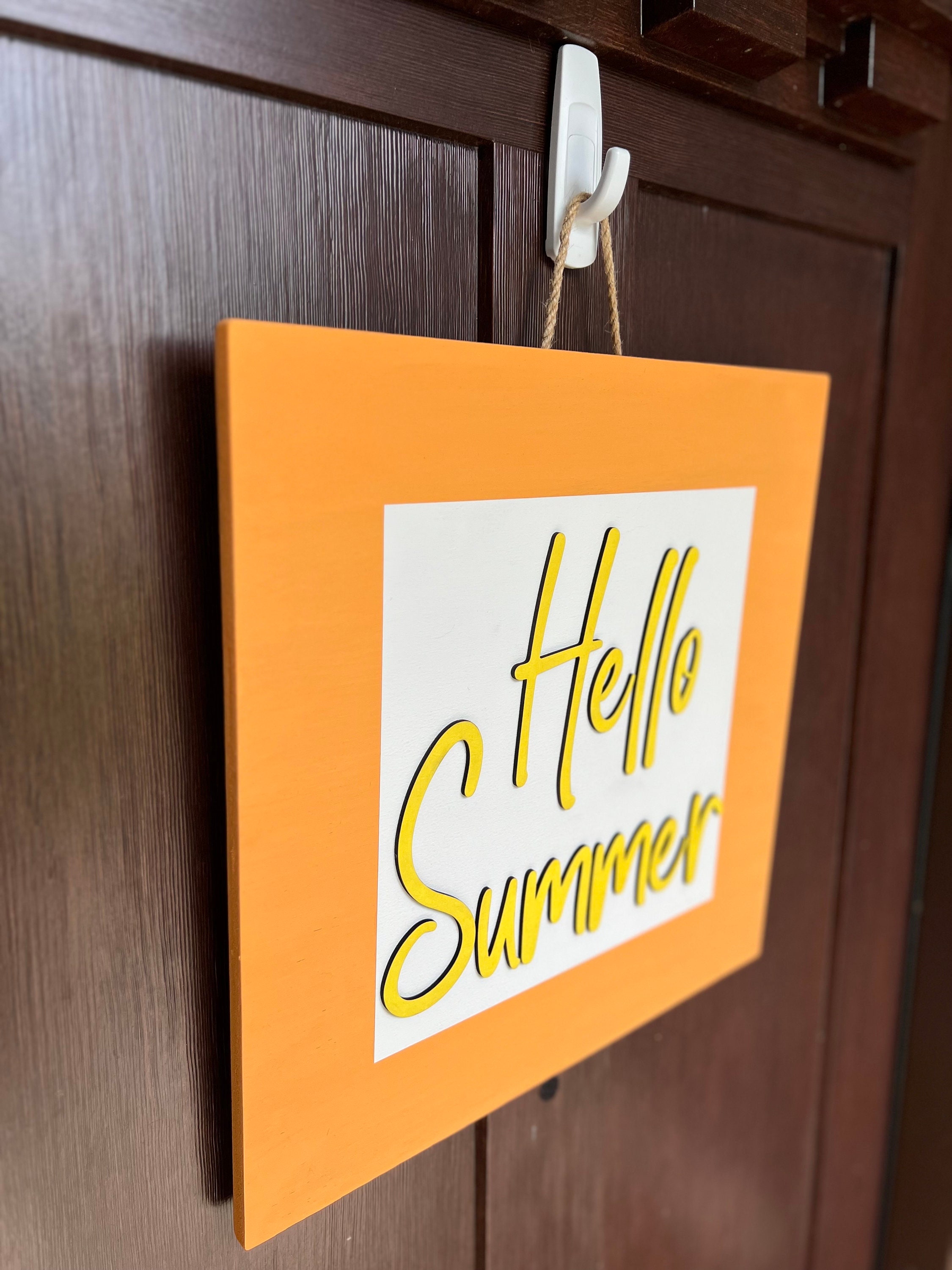 Front Porch Wreath • Orange Welcome Sign • Front Door Hanger for ...