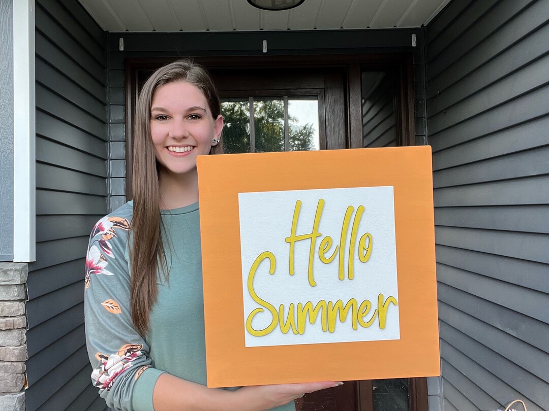 Front Porch Wreath • Orange Welcome Sign • Front Door Hanger for ...