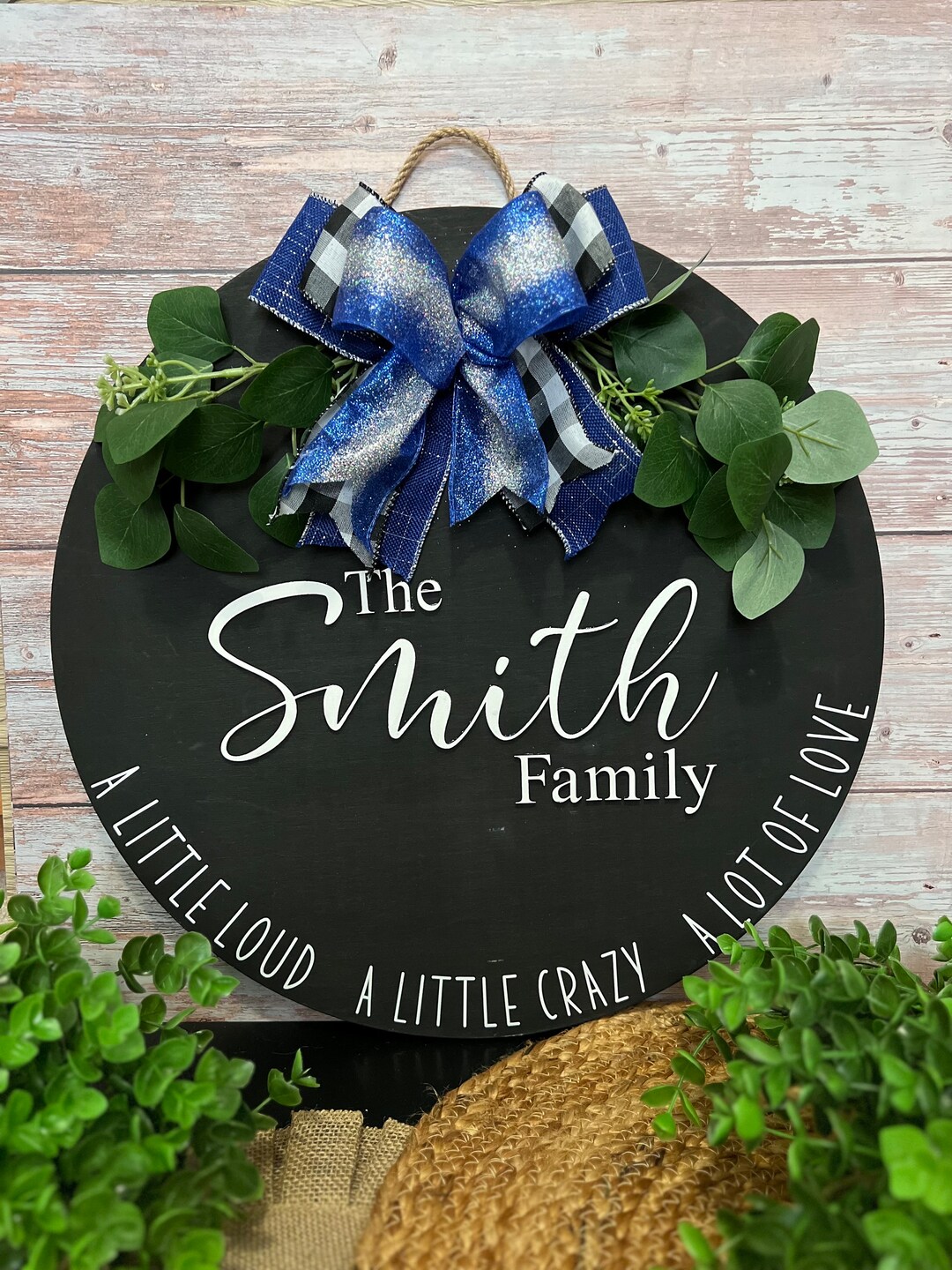 Last Name Wreath • Entryway Front Door Hanger • Year Round Décor • All ...