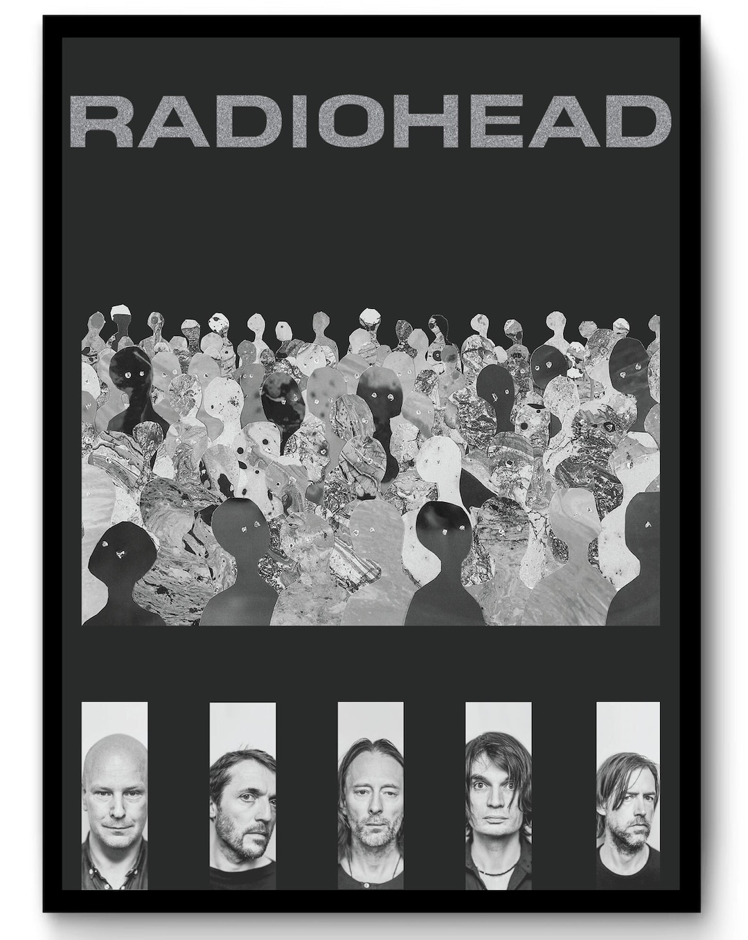 Radiohead Poster Custom Music Poster Alternative Rock Music Poster ...