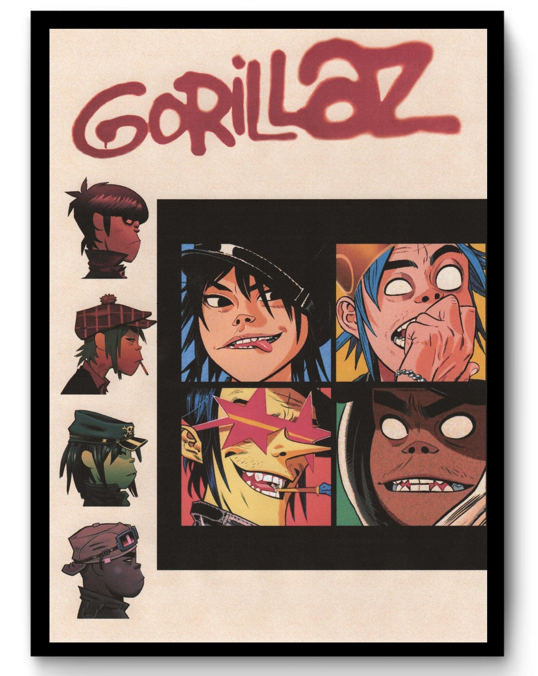 Gorillaz Poster Custom Music Poster Y2K Posters Printable Wall Art ...