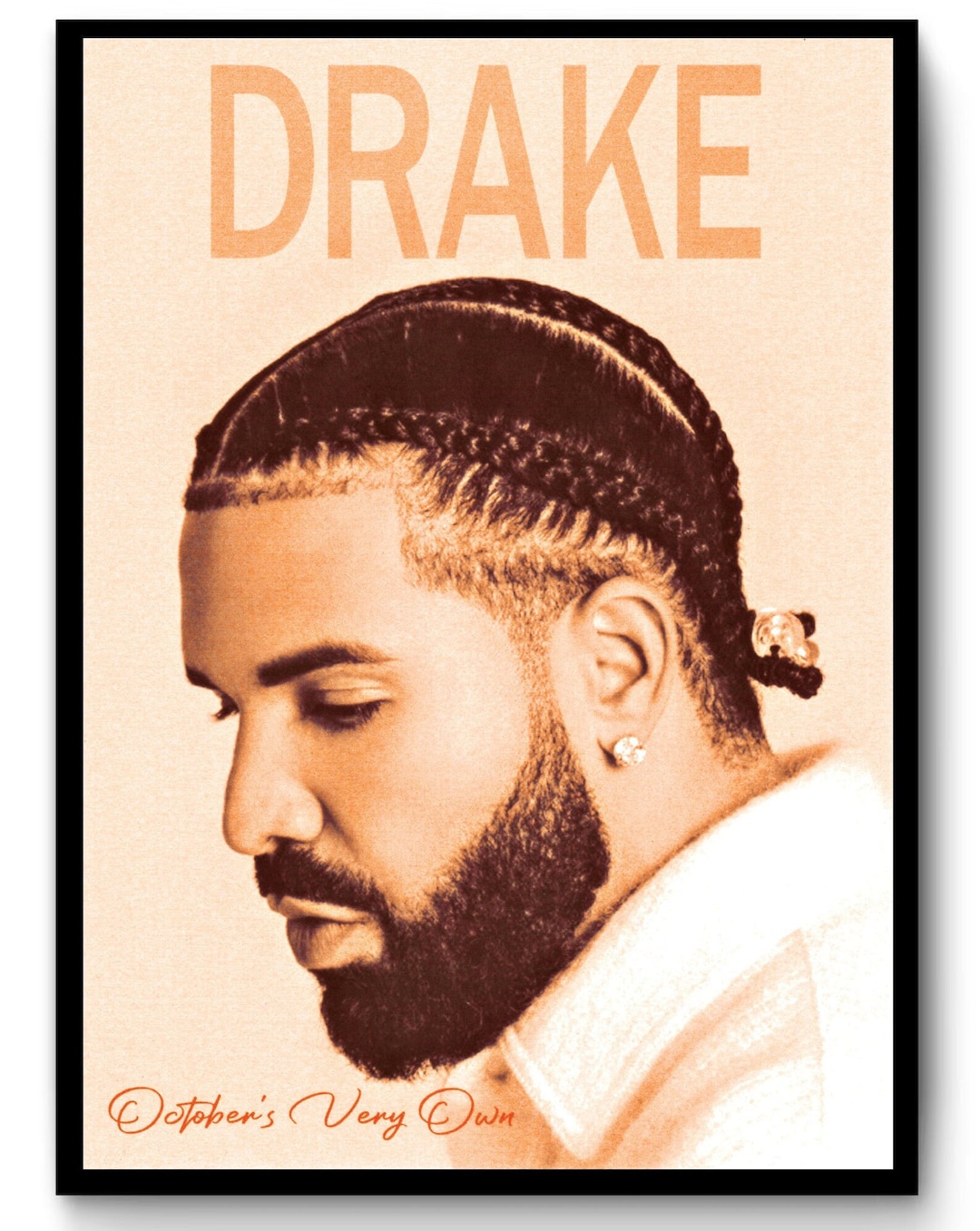 Drake Poster Music Poster Hip Hop Wall Art Printable Wall Art Custom ...