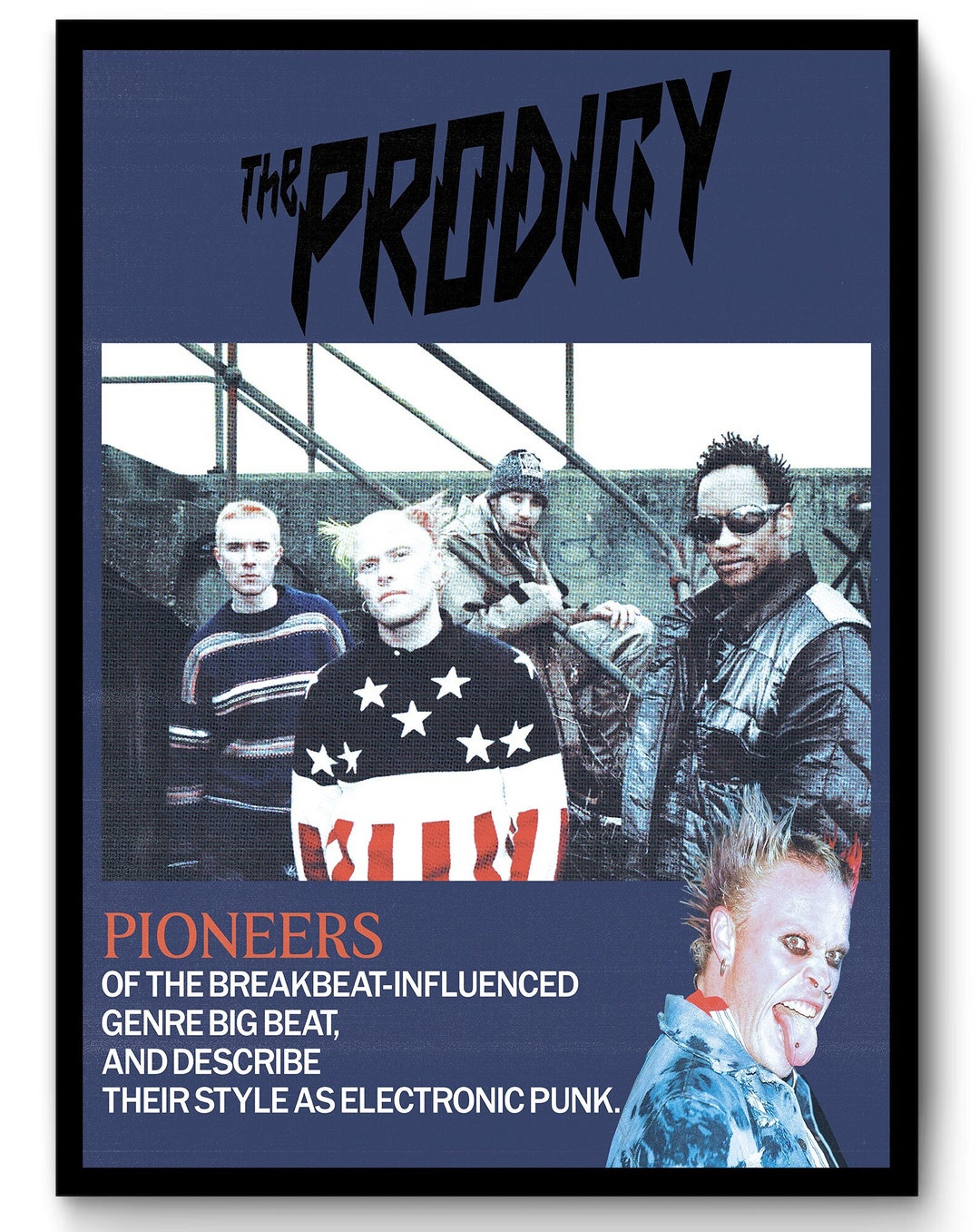 The Prodigy Poster Custom Music Poster 90s Printable Wall Art Music ...