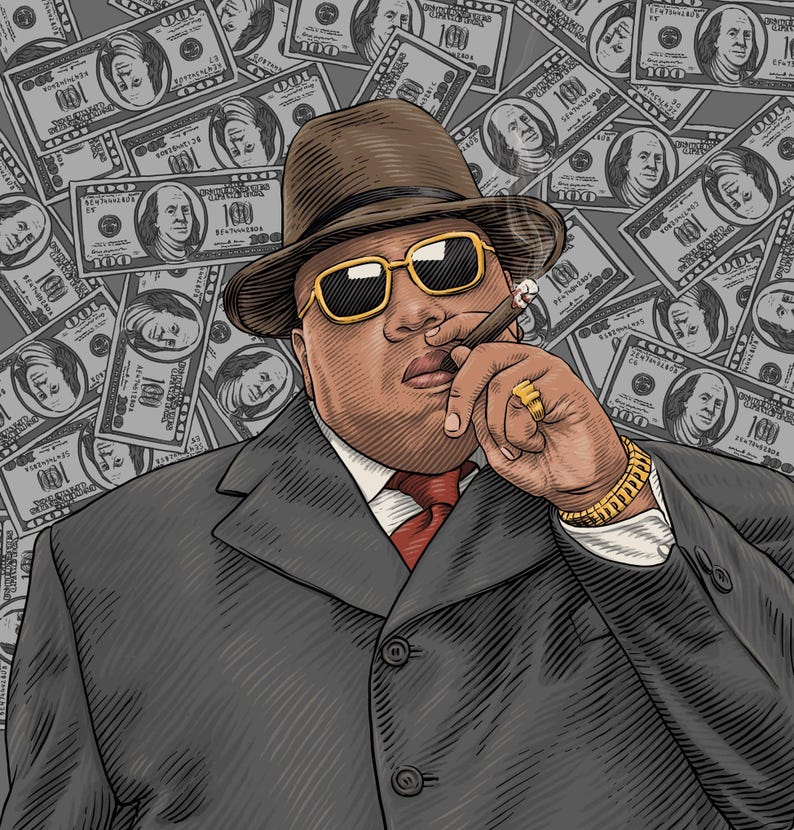 Notorious B.I.G. Digital Print Biggie Smalls Wall Art Hip-hop Decor Rap ...