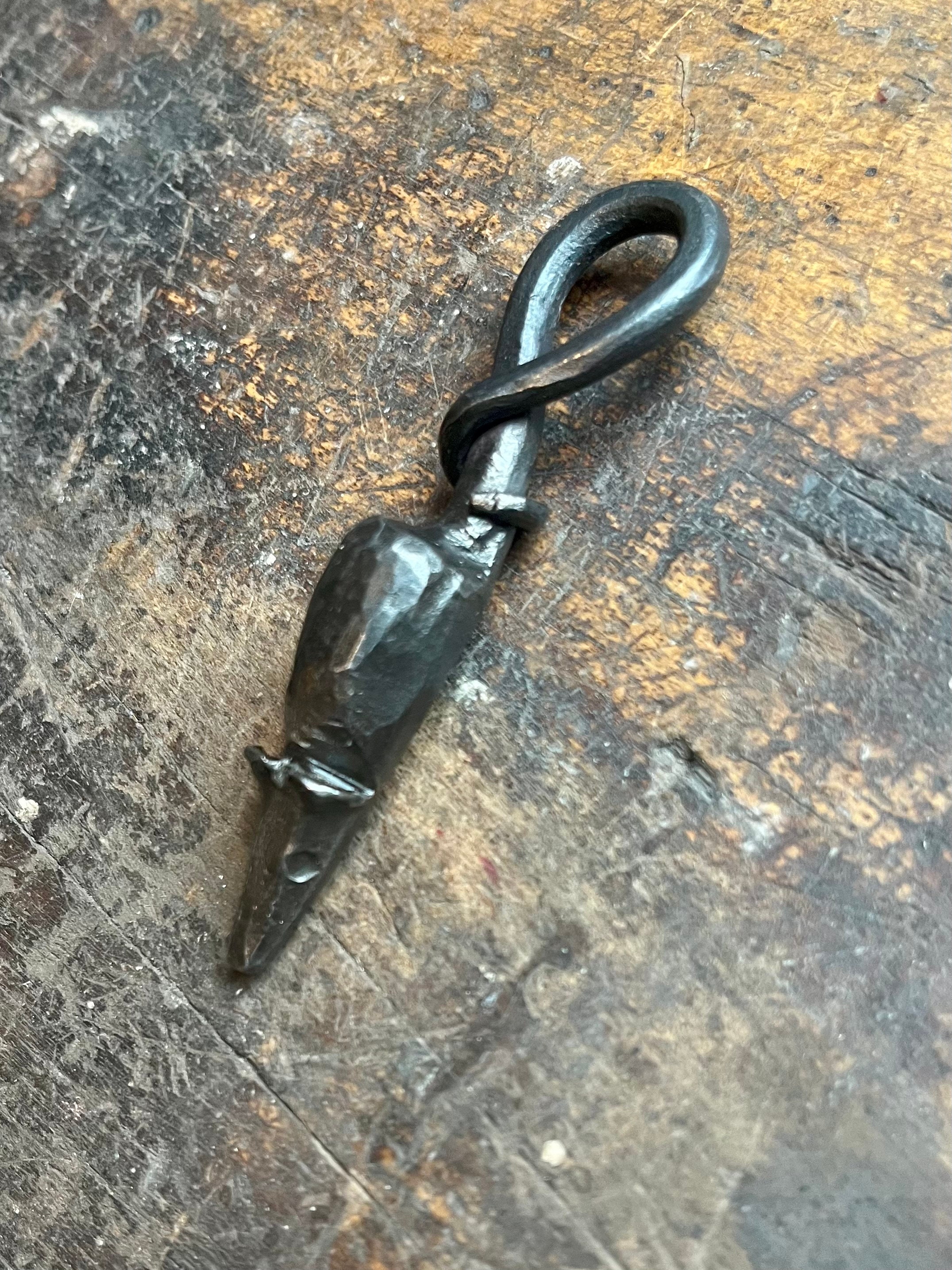 Hand Forged Rat Keychain - Etsy