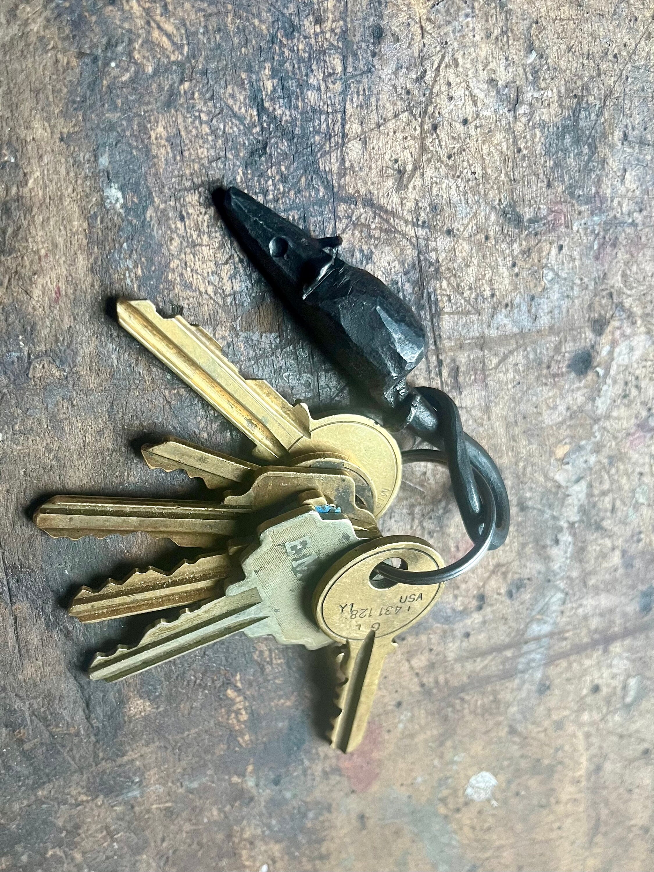 Hand Forged Rat Keychain - Etsy