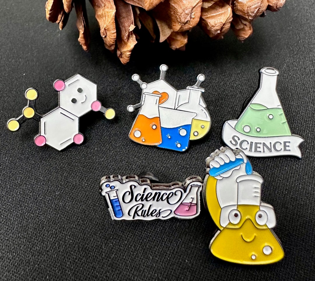 Chemical Pin Badge Science Pins Lab Pin Chemistry Jewelry Funny Enamel Pin Lapel Pin Enamel Pin ...