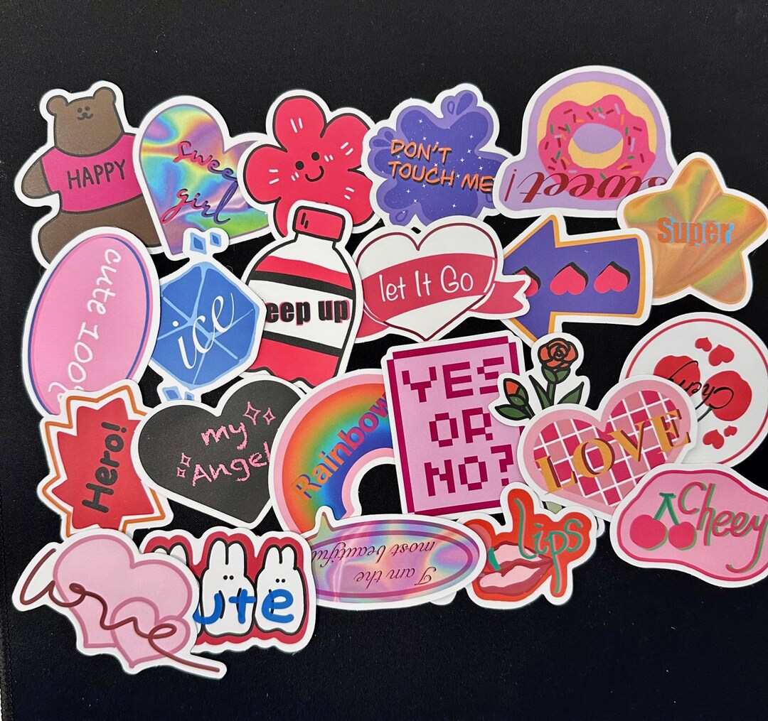 40pcs Cheesy Cute Sticker, 1990 Sticker Retro, Love, Heart Sticker ...