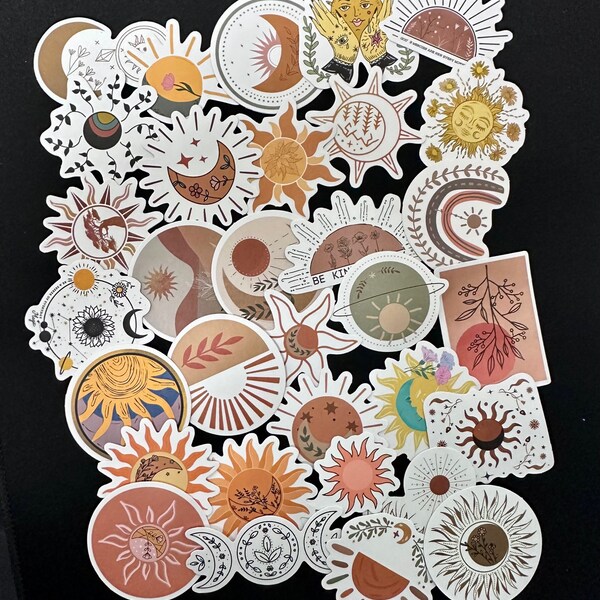 Sun Stickers - Etsy