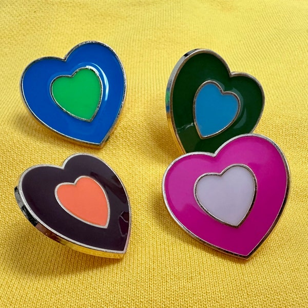 Heart Pin - Etsy