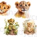 13 Baby Lion Safari Animals Nursery Artwork High Quality Clipart ...