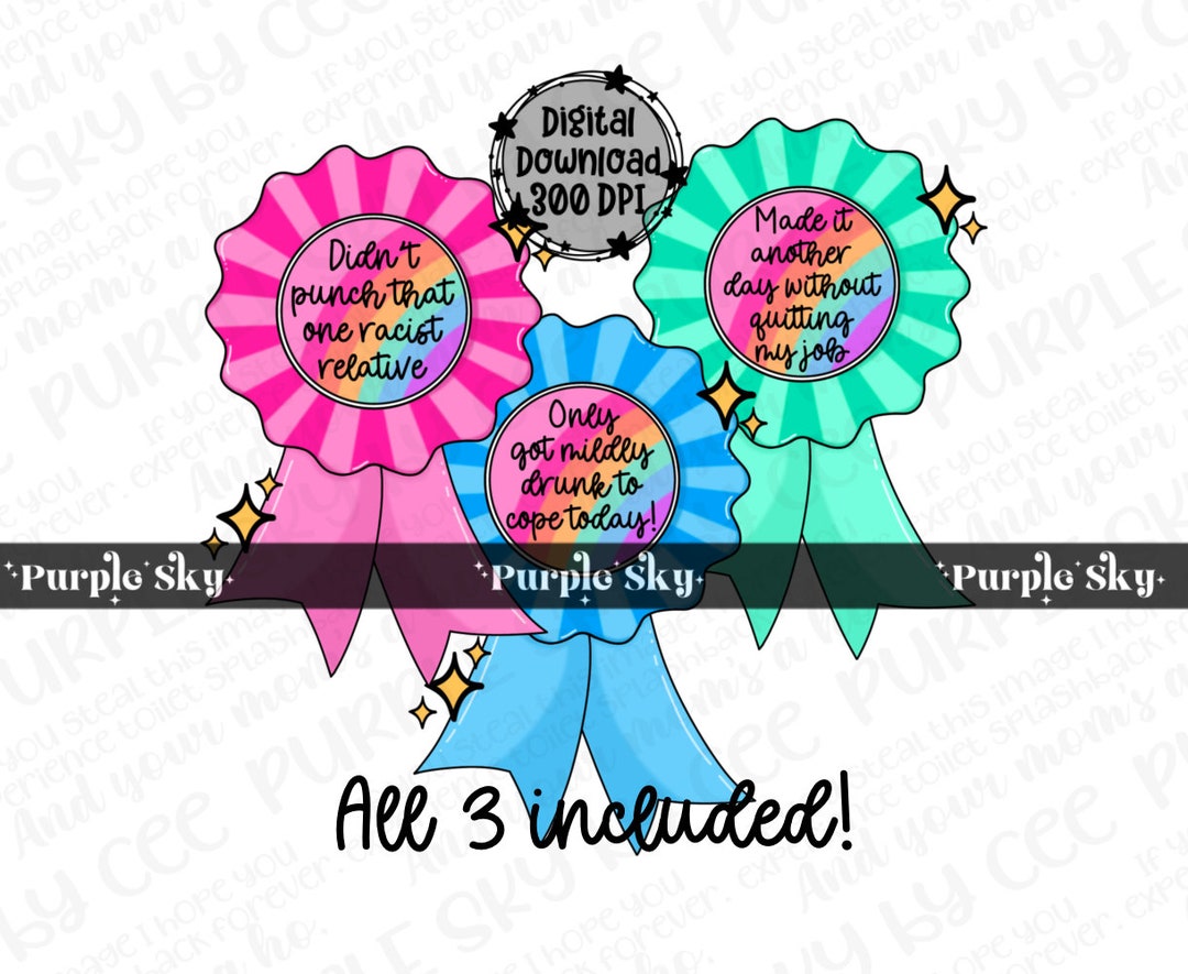 Sarcastic Ribbons PNG Digital Design for Shirts, Stickers, Tumblers ...