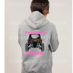 Passenger Princess Svg, Side by Side Png, Rzr, Atv, Cute Sweatshirt ...