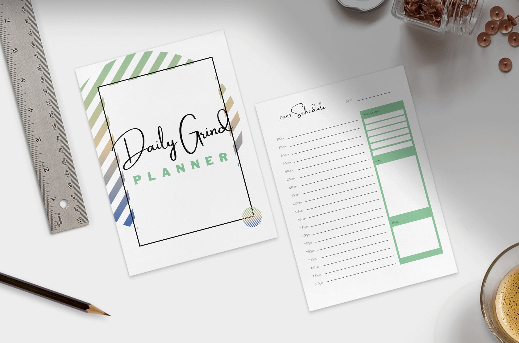 The Daily Grind Planner Printable, Editable - Etsy