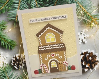 Gingerbread Man Christmas A2 Card, Handmade, Holidays, - Etsy