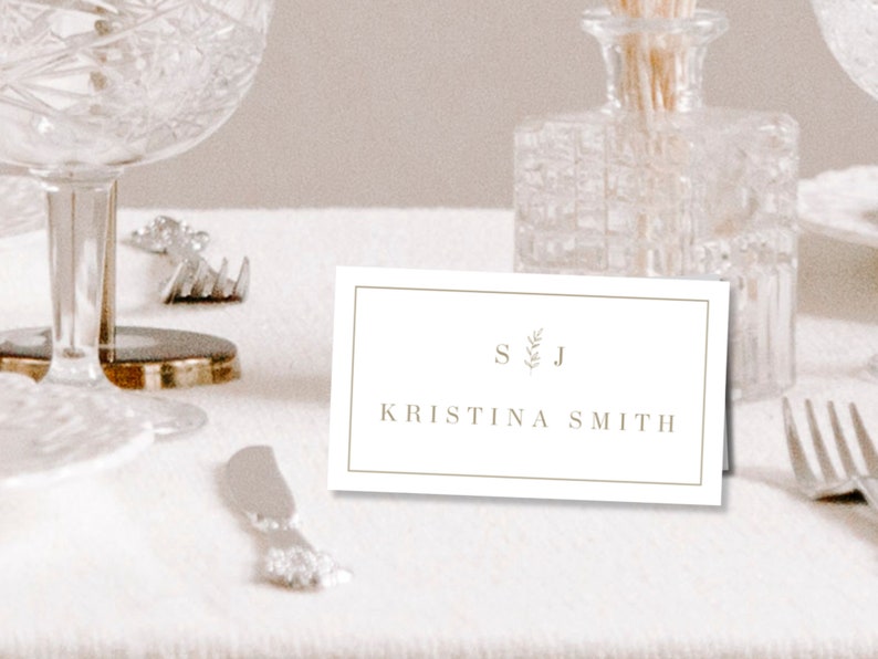 Wedding Name Tag Template, Fully Editable Instant Download, Canva ...