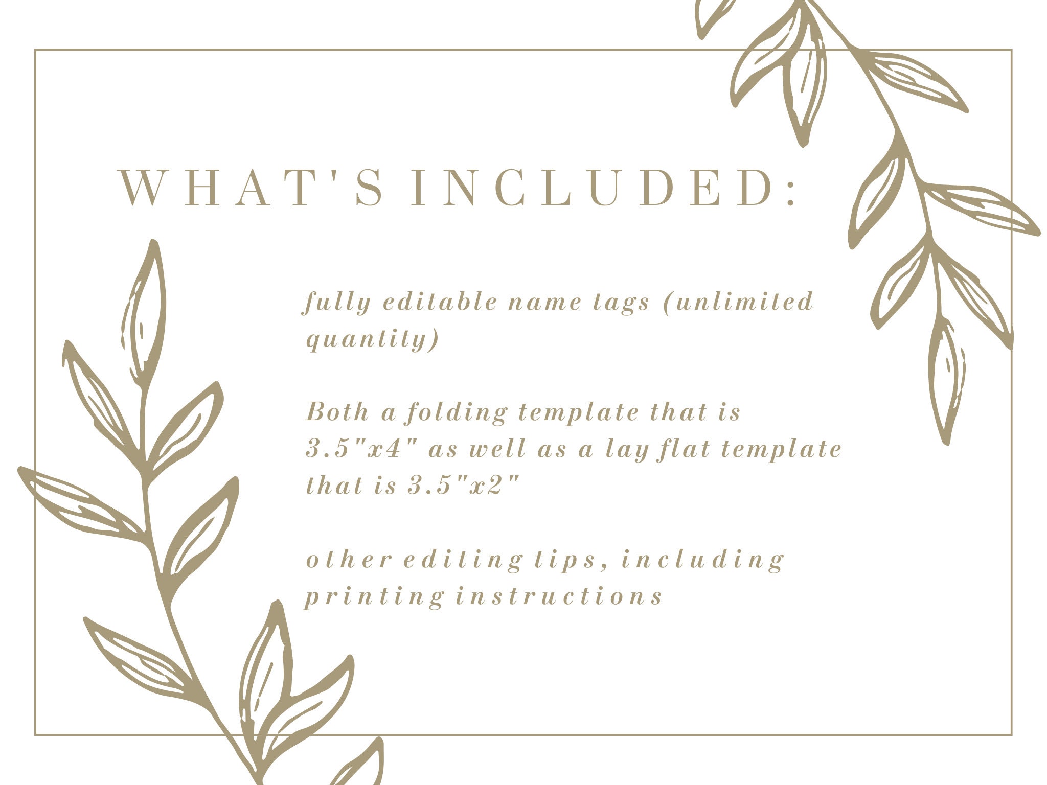 Wedding Name Tag Template, Fully Editable Instant Download, Canva ...