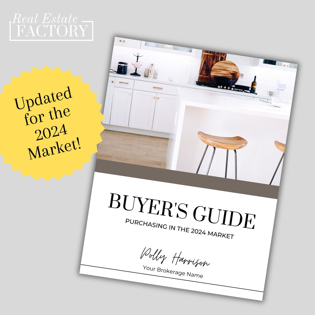 Real Estate Buyer's Guide for Sellers and Agents INSTANT DOWNLOAD, Edit ...