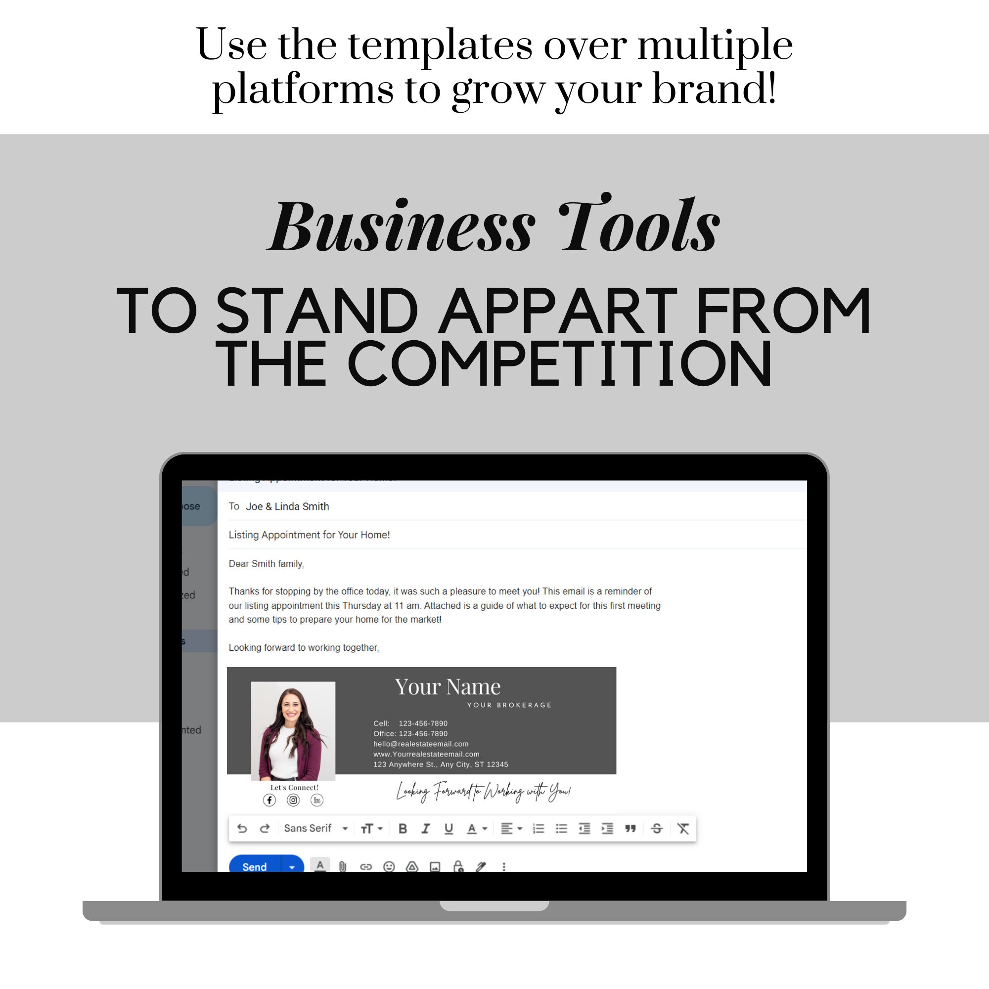 Business Card & Email Signature Real Estate Bundle INSTANT DOWNLOAD ...