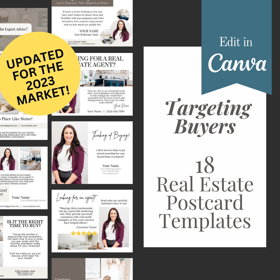 Targeting Buyers Real Estate Postcards INSTANT DOWNLOAD - Etsy