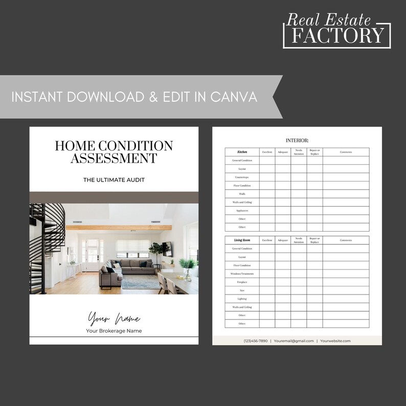 Home Condition Assessment for Real Estate Agents, Buyers and Sellers ...