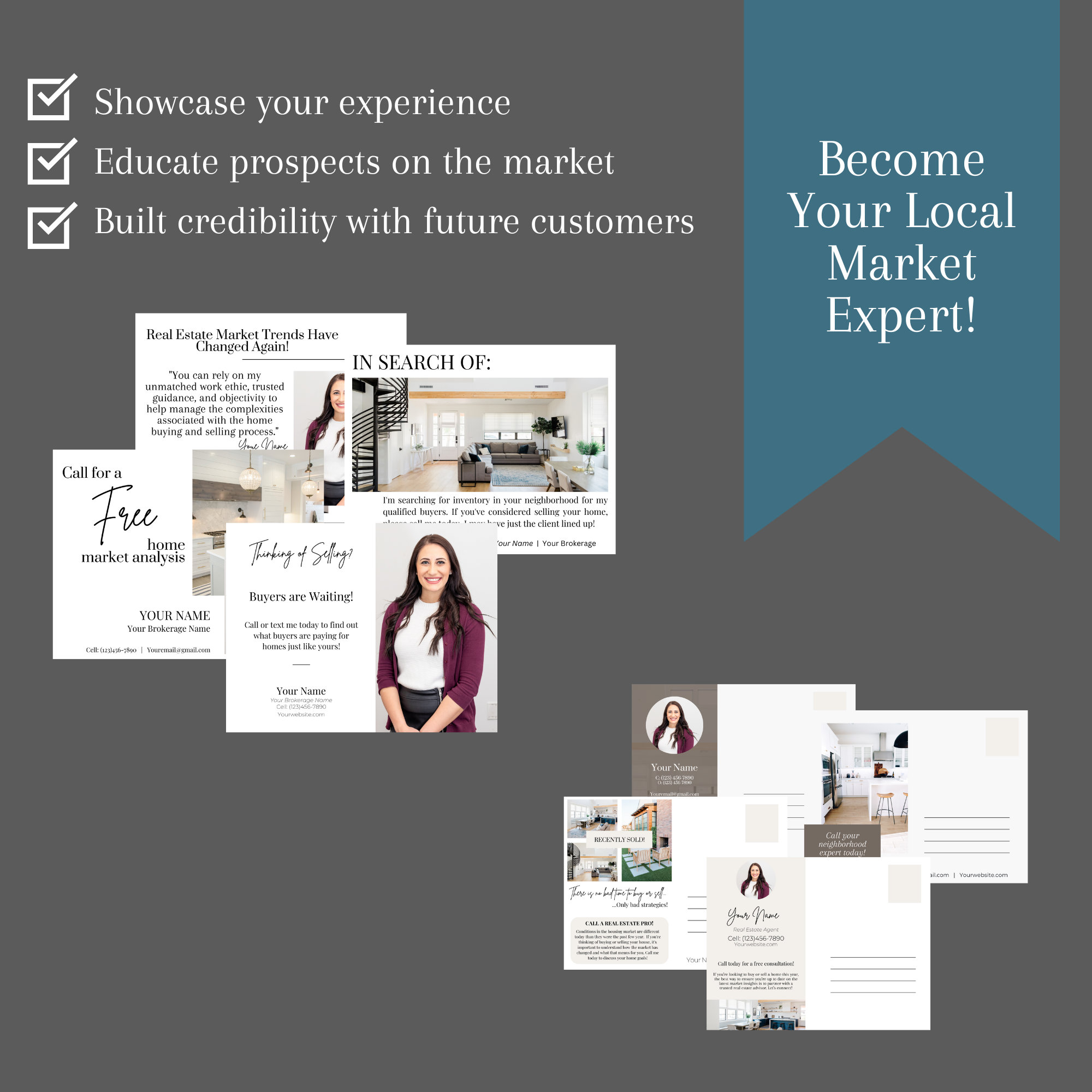 Targeting Sellers Real Estate Postcards INSTANT DOWNLOAD - Etsy