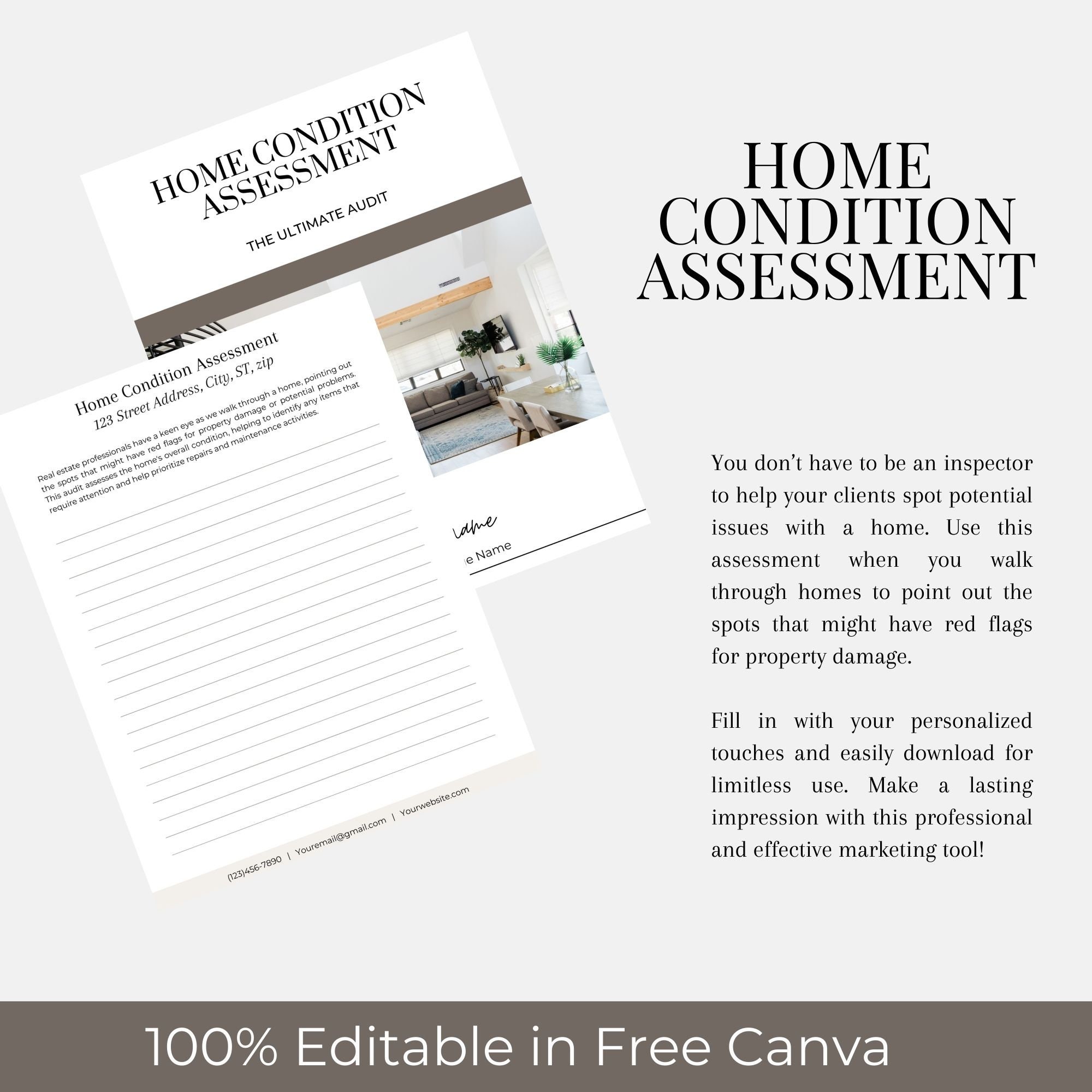 Home Condition Assessment for Real Estate Agents, Buyers and Sellers ...