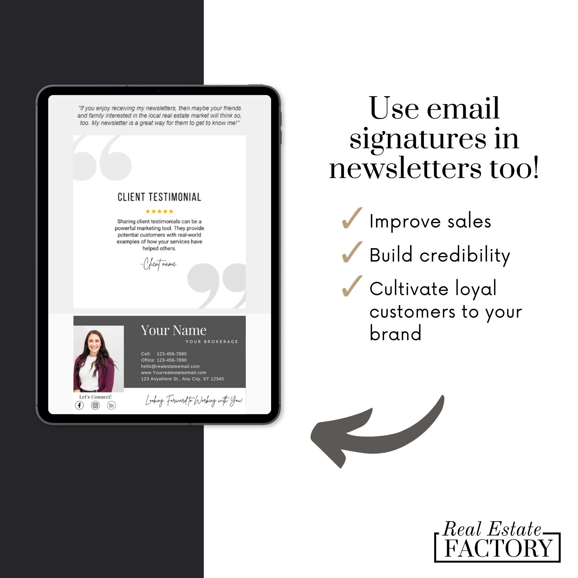 Business Card & Email Signature Real Estate Bundle INSTANT DOWNLOAD ...