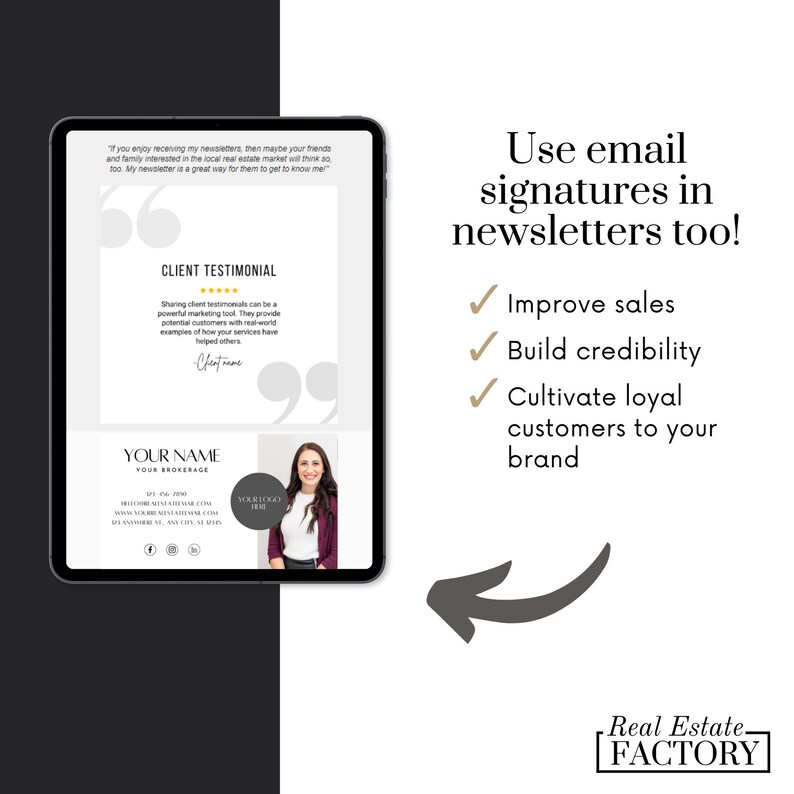 Business Card & Email Signature Real Estate Bundle INSTANT DOWNLOAD ...