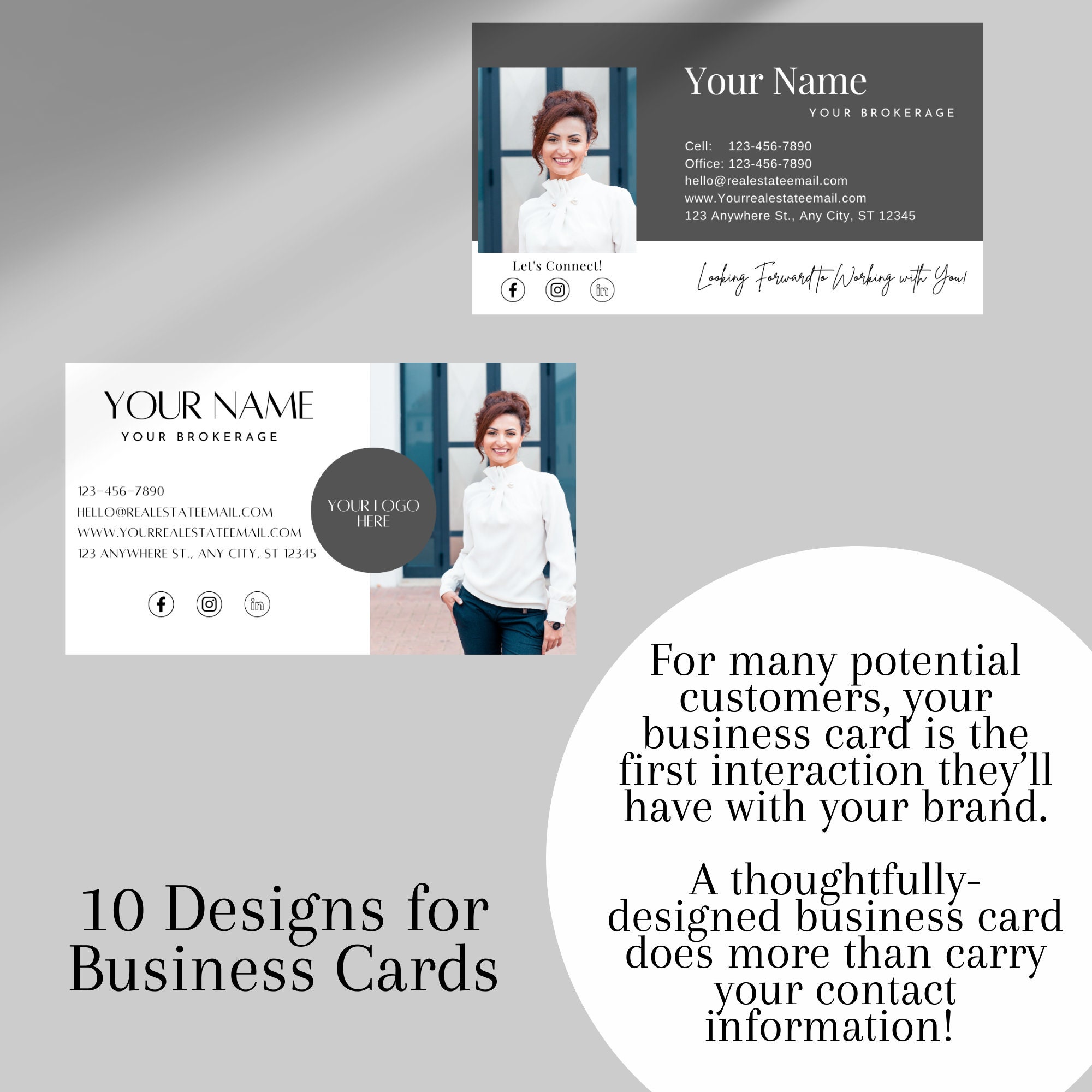 Email Signatures & Business Card Real Estate Bundle- INSTANT DOWNLOAD ...