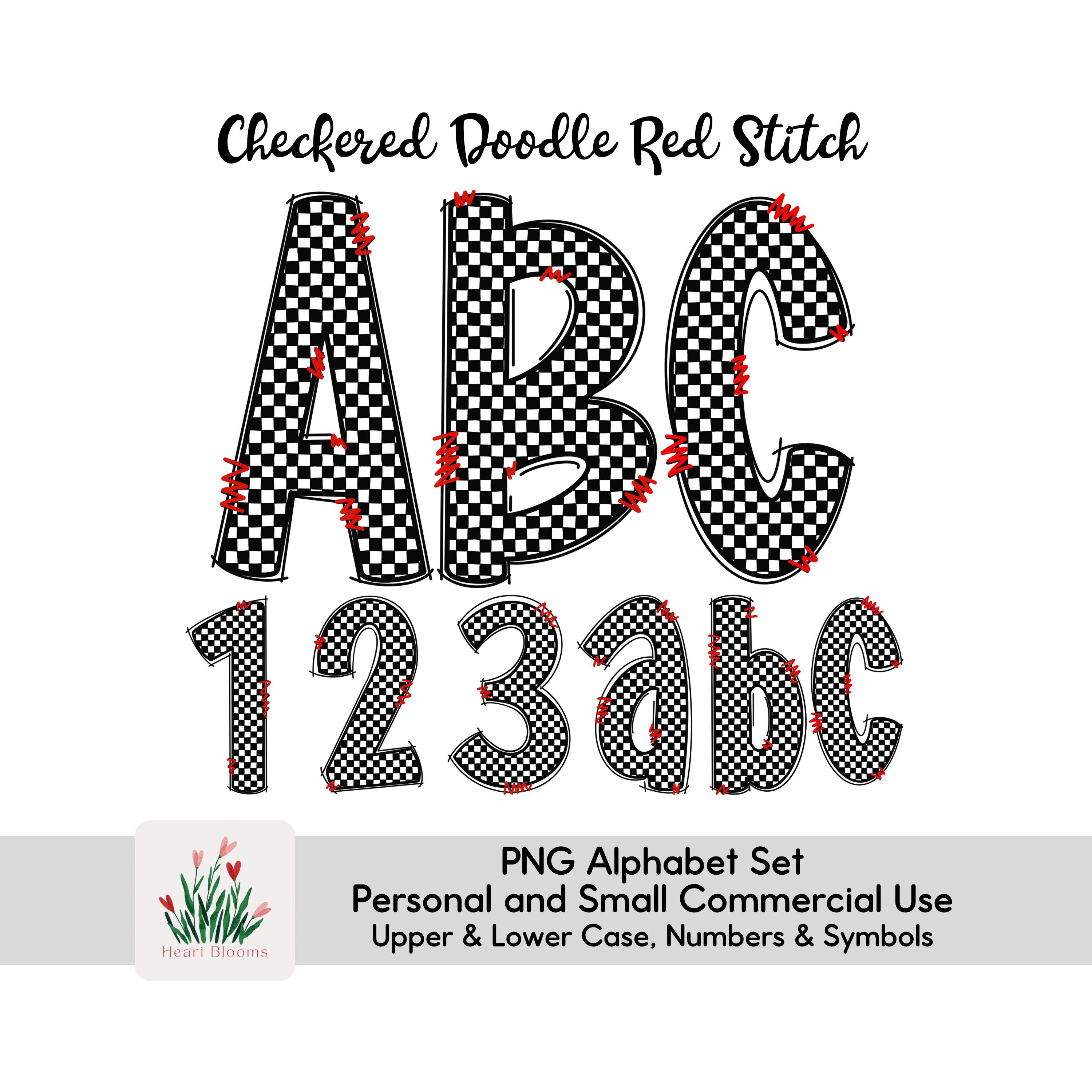 Png Alphabet Set, Checkered Letters Alpha, Red Stitch Alpha Set, Retro ...